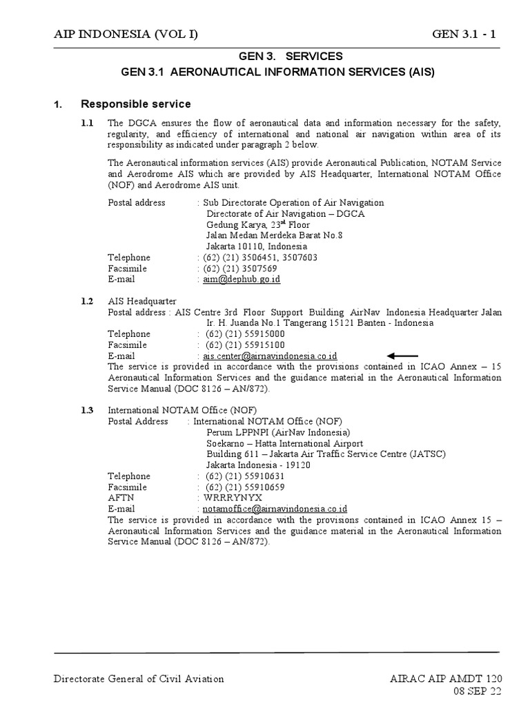 Gen 3.1 Aeronautical Information Services (Ais) - 2 | PDF | Aerospace | Air Traffic Control
