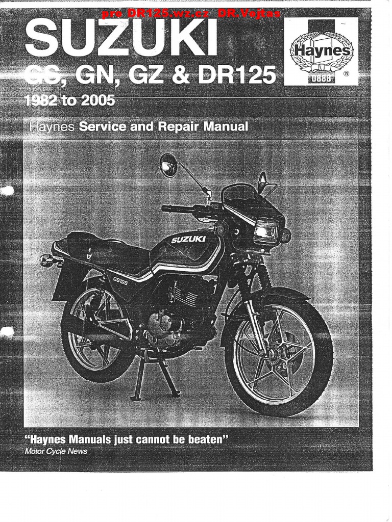 DR125 Manuál - EnG | PDF