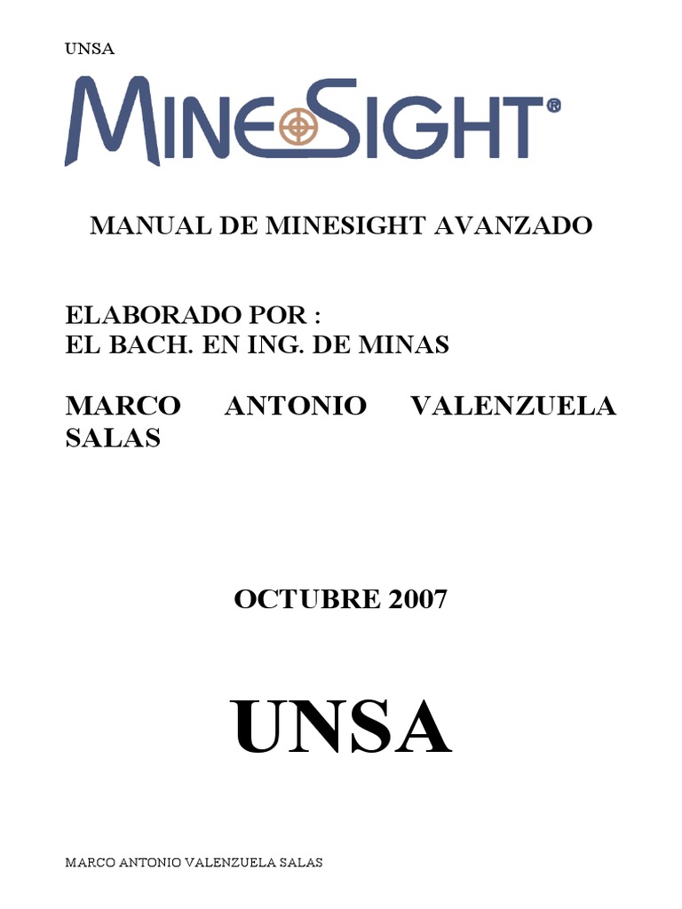 Manual de Minesight Avanzado | PDF | Matemáticas