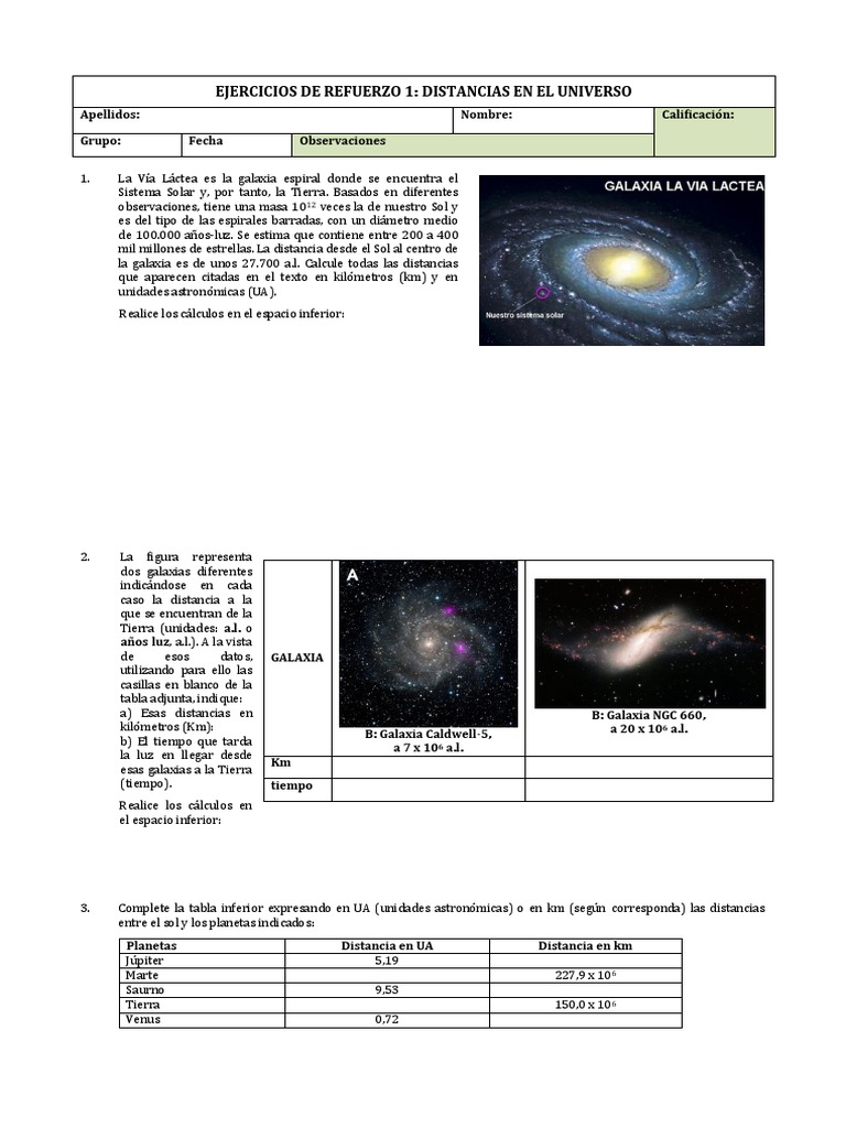 Distancias en El Universo4 | PDF | Vía láctea | Galaxia