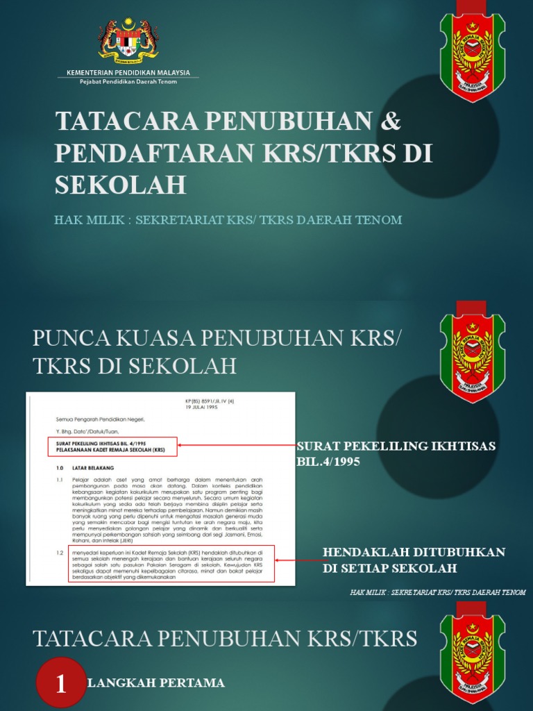 Tatacara Penubuhan & Pendaftaran KRS TKRS | PDF