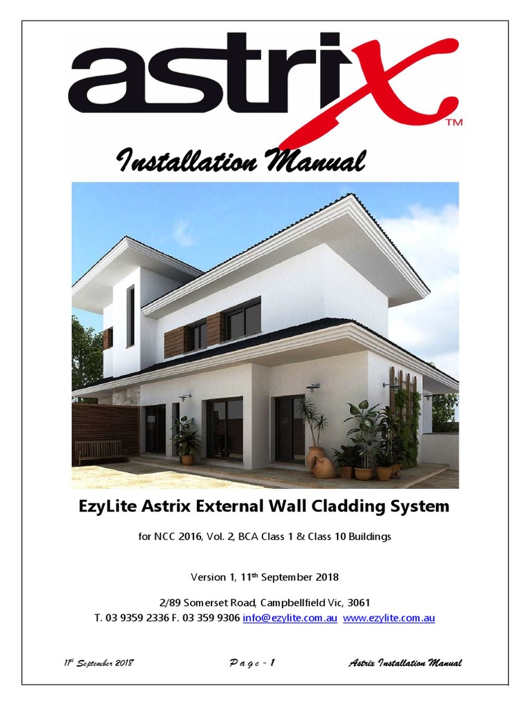 EzyLite Astrix Cladding Installation Guide | PDF | Wall | Building ...