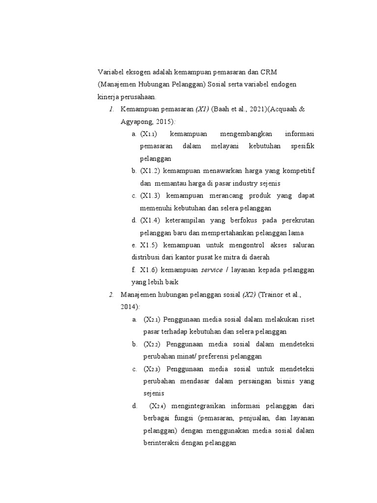 Variabel Eksogen dalam Pemasaran dan CRM | PDF