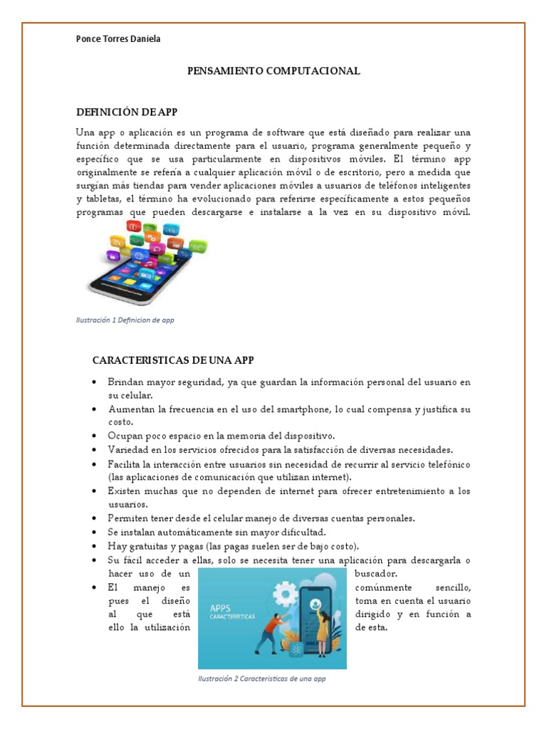 Pensamiento Computacional 2 | PDF | Aplicación movil | Software de la aplicacion