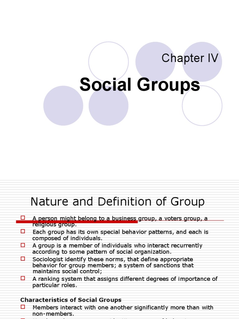 Chapter 04 Social Groups | PDF | Social Group | Identity (Social Science)