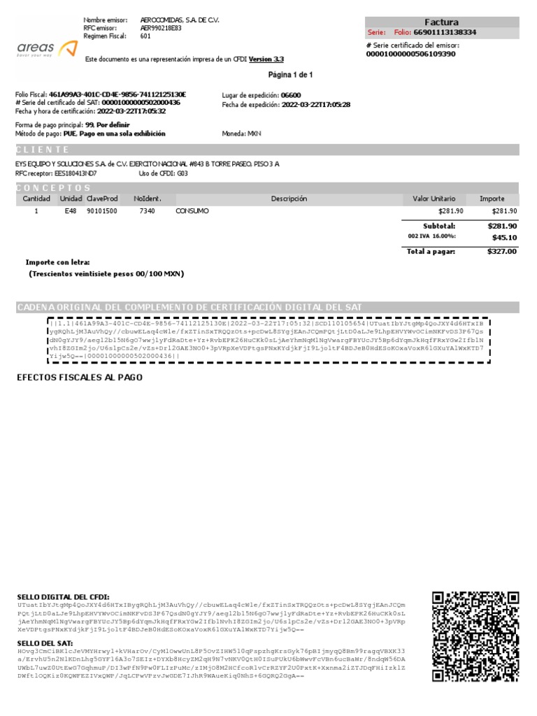 Ejemplo de CFDI | PDF | Contabilidad