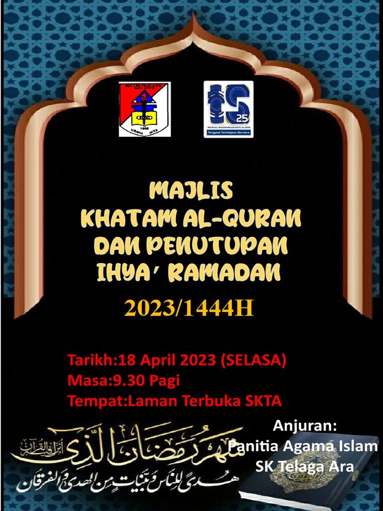 Buku Program Majlis Khatam Al Quran Dan Penutupan Program Ihya' Ramadan ...
