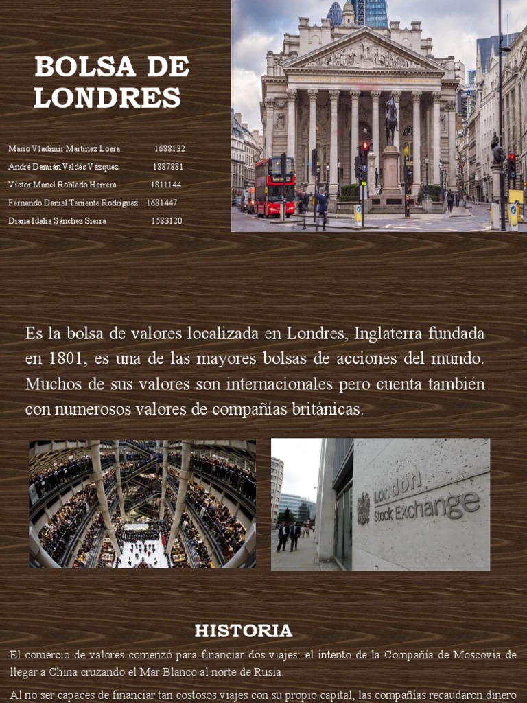 Historia y Funciones de la Bolsa de Londres | PDF | Bolsa de Londres | Bolsa
