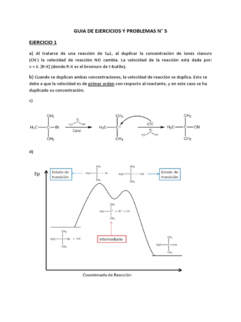 Ejercicios SN2-SN1 | PDF | Química | Química Orgánica