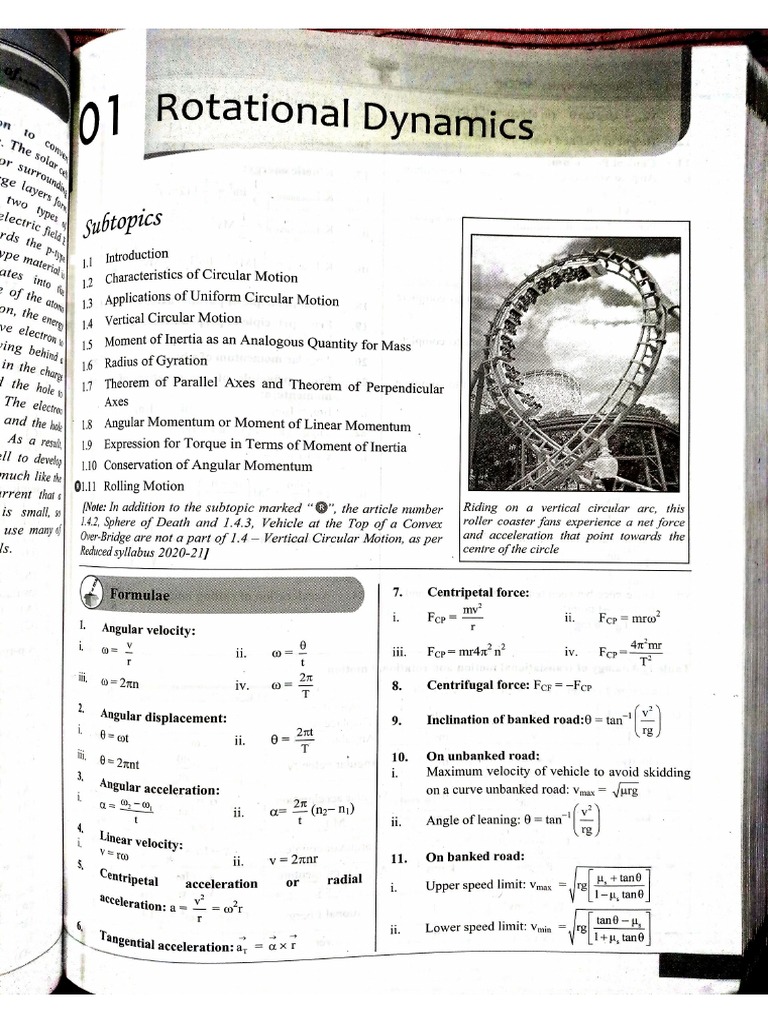Phy 12th MHT-CET Chap 1 Rotational Dynamics | PDF