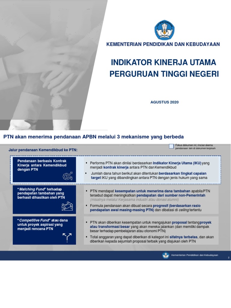 Paparan Indikator Kinerja Utama (IKU) PTN | PDF