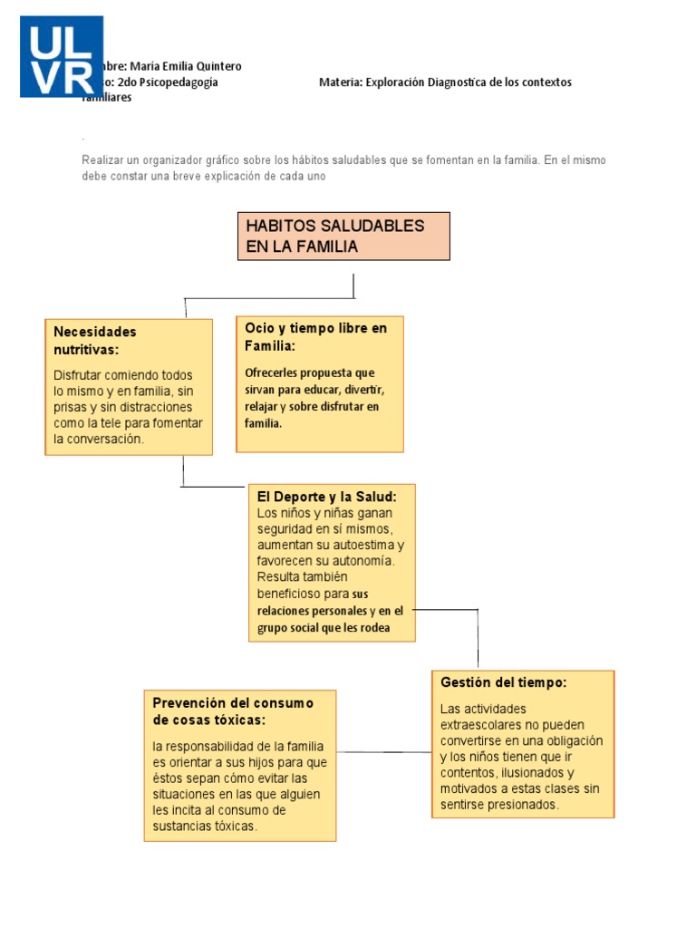 Organizador Gráfico de Hábitos Saludables | PDF