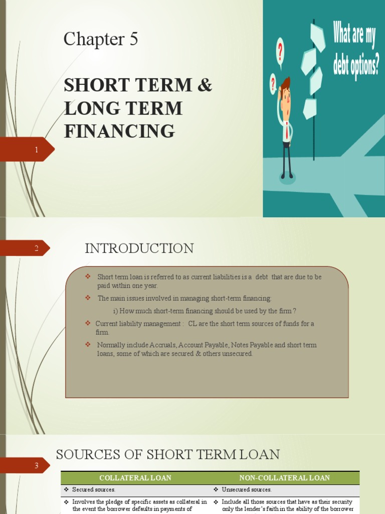 Chapter 5 Short Term Long Term Financing | PDF | Bonds (Finance) | Loans