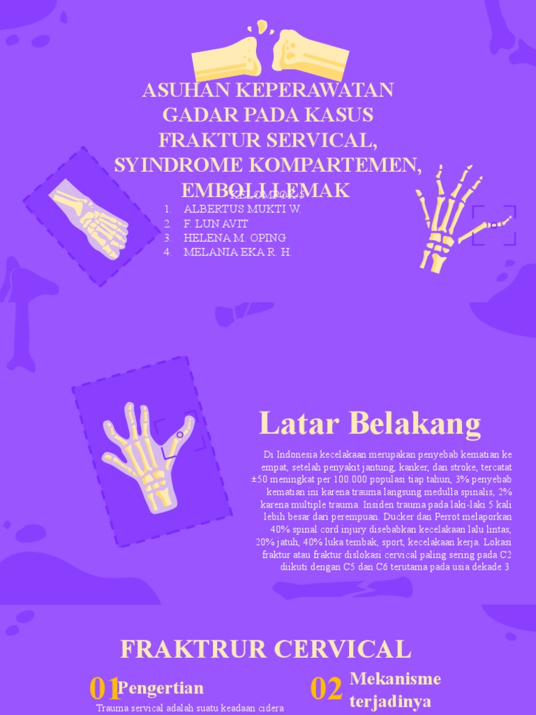 PPT ASKEP FRAKTUR CERVICAL, SINDROME KOMPARTMEN, EMBOLI LEMAK | PDF