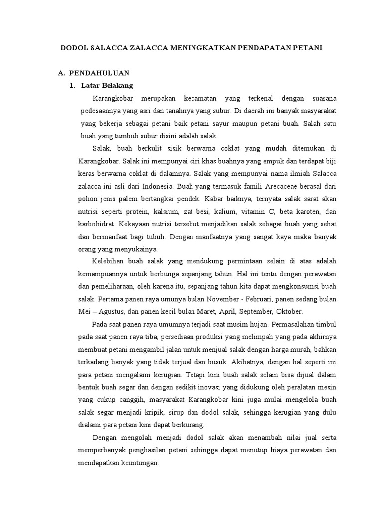 Cara Membuat Dodol Salak untuk Petani | PDF