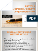 Debate Writing Class 11 | PDF | Argument