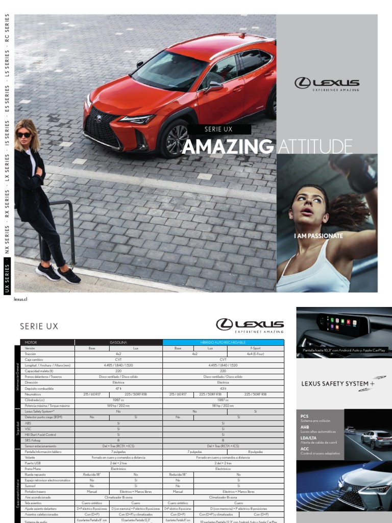 Lexus Ux Ficha Tecnica | PDF | Coche | Transporte