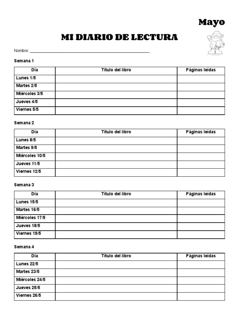 MI DIARIO DE LECTURA 4° Básico | PDF
