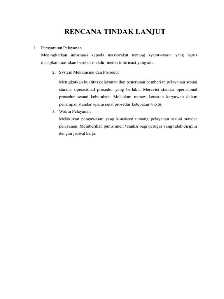 20. Laporan SKM yang memuat Rencana Tindak Lanjut - Copy | PDF