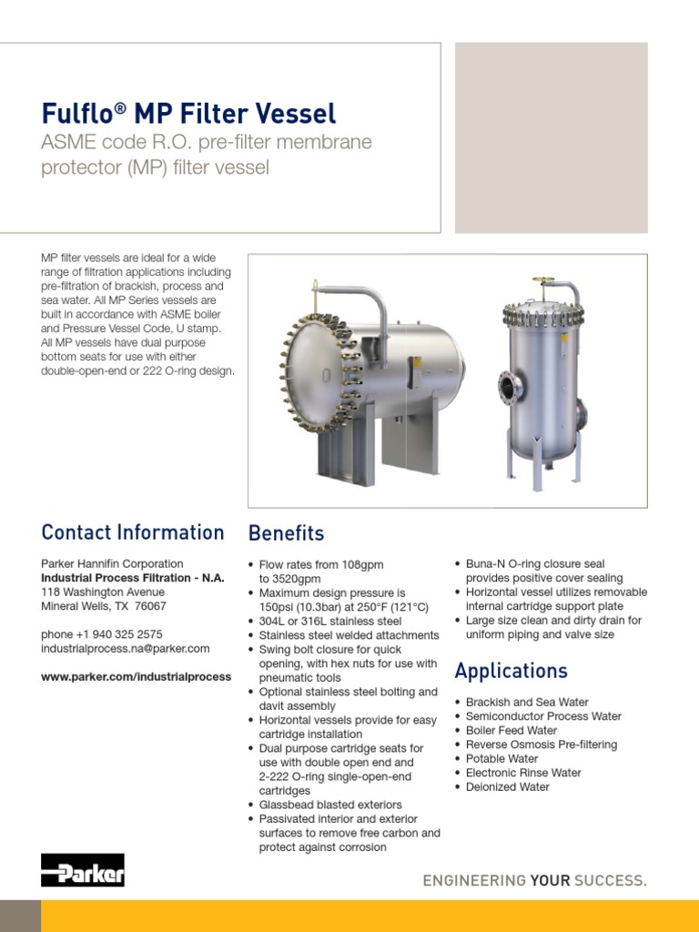 MP Multi Cartridge Filter Vessel - Data Sheet - IPF NA | PDF ...