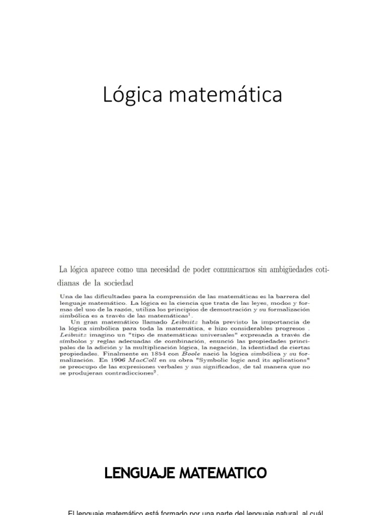 Logica Matemática 2023 Aula | PDF