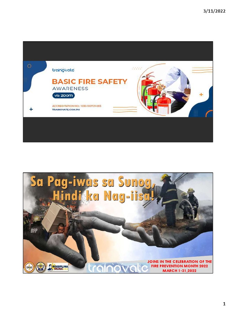 Fire Safety Awareness Training 2022 | PDF | Combustion | Fires