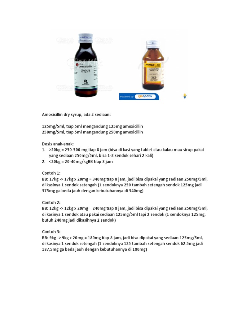 Amoxicillin Dry Syrup | PDF