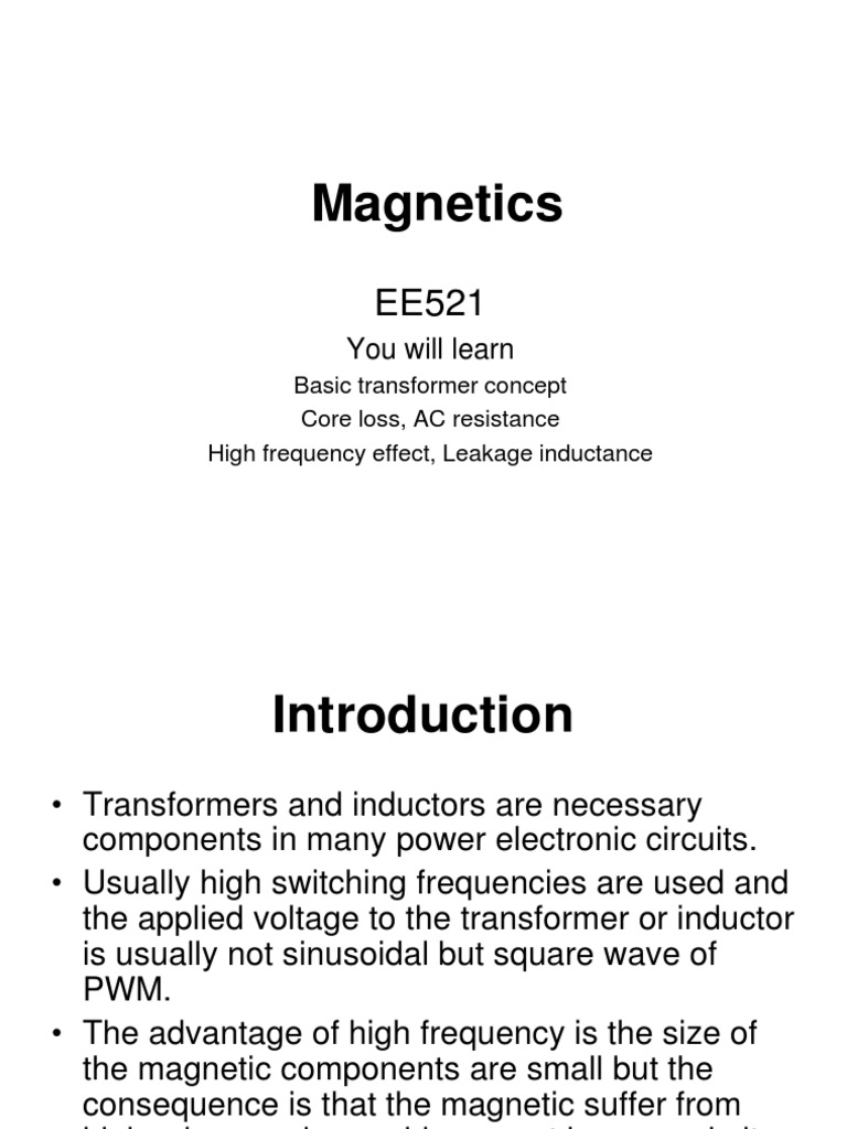 Magnetics Power Electronics | PDF | Inductance | Inductor