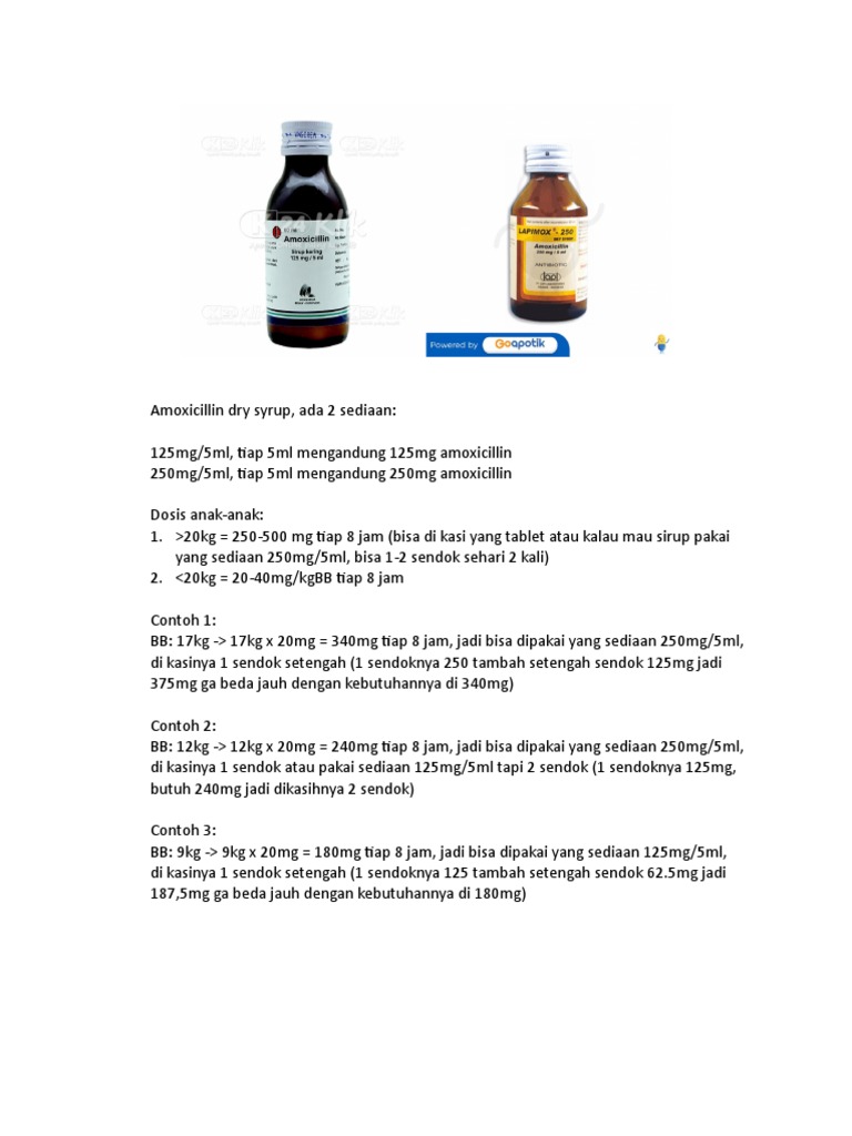 Amoxicillin Dry Syrup | PDF