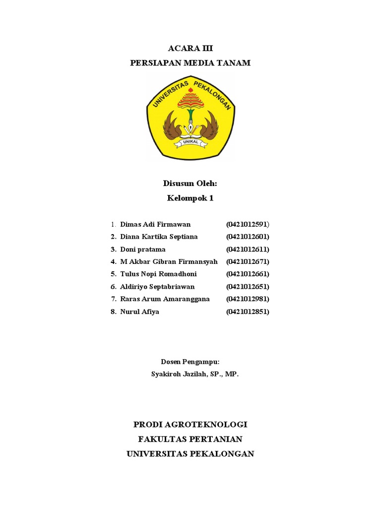 ACARA 3 Laprak Agronomi | PDF