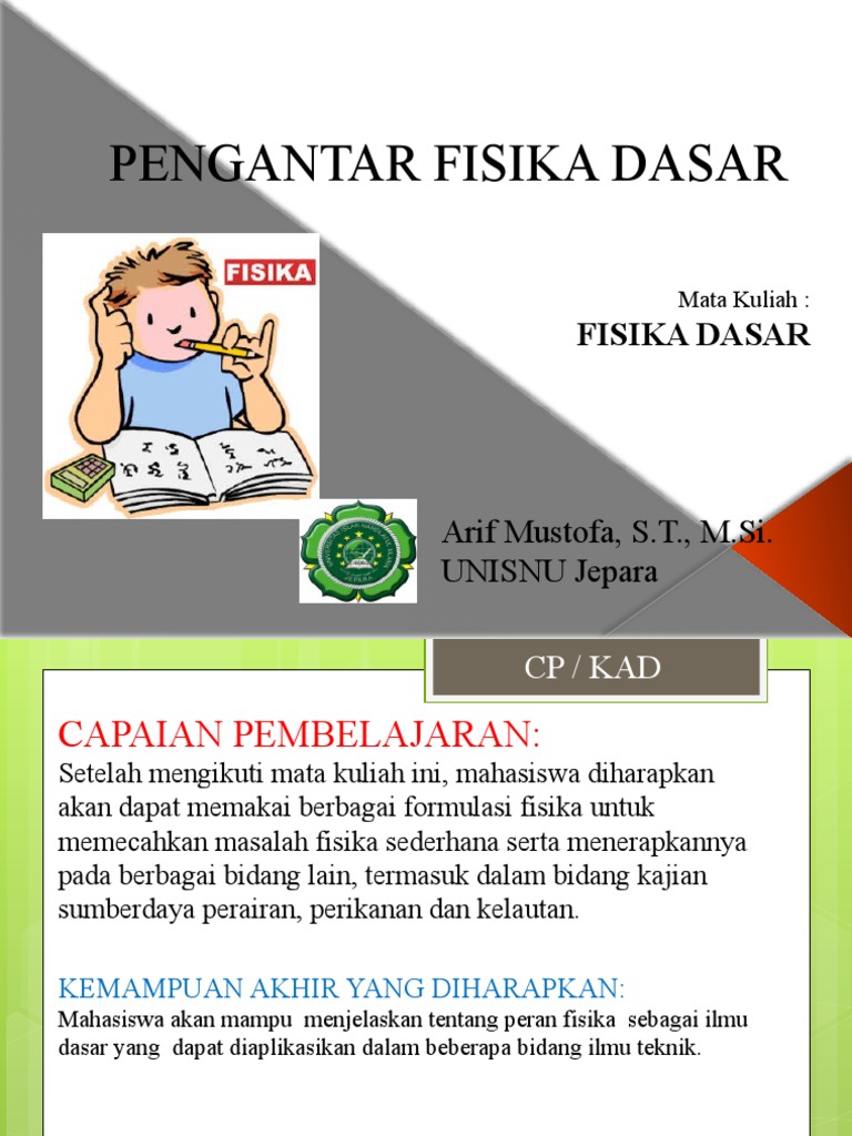 Pengantar Fisika Dasar untuk Mahasiswa | PDF