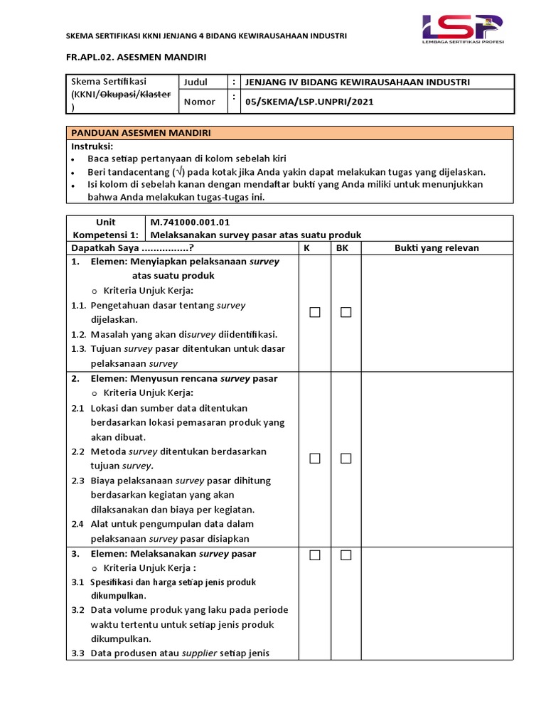 APL 02 Kewirausahaan | PDF
