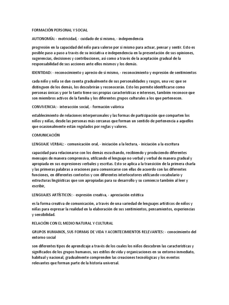 Formación Personal y Social | PDF | Comunicación | Conceptos psicologicos