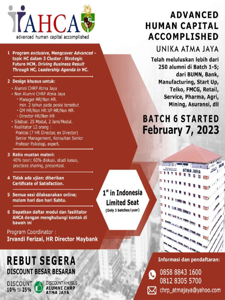 Leaflet AHCA Batch 6 Start 07 February 2023 | PDF | Employee Relations | Labor Relations