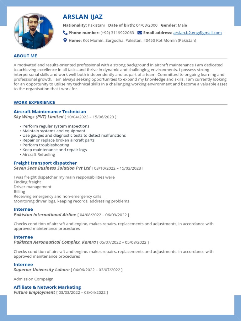 CV - Arslan Ijaz | PDF