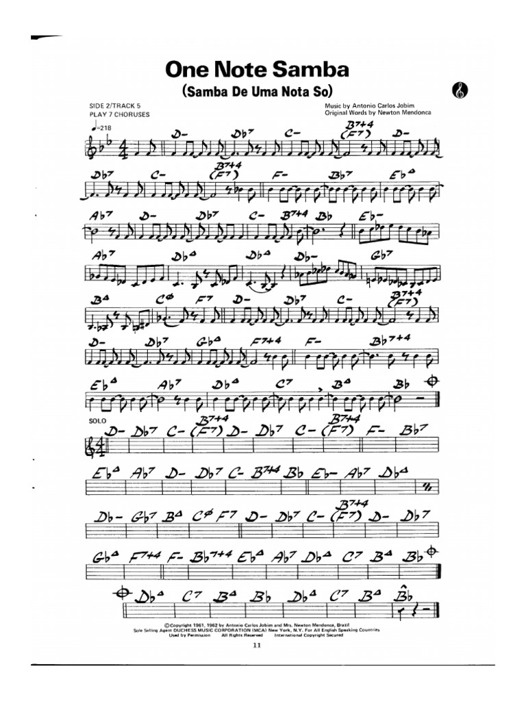 Samba de Una Sola Nota | PDF