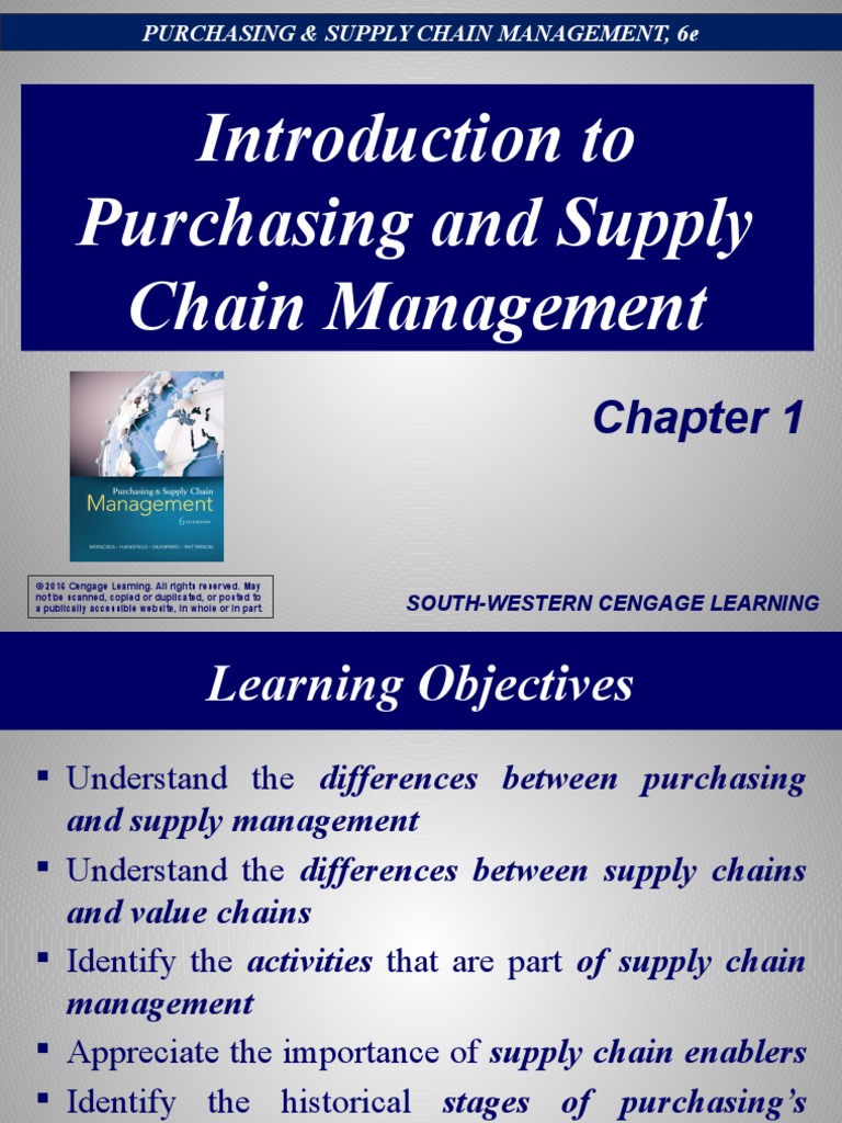 Chapter 1 Introduction To Purchasing and Supply Chain Management | PDF ...