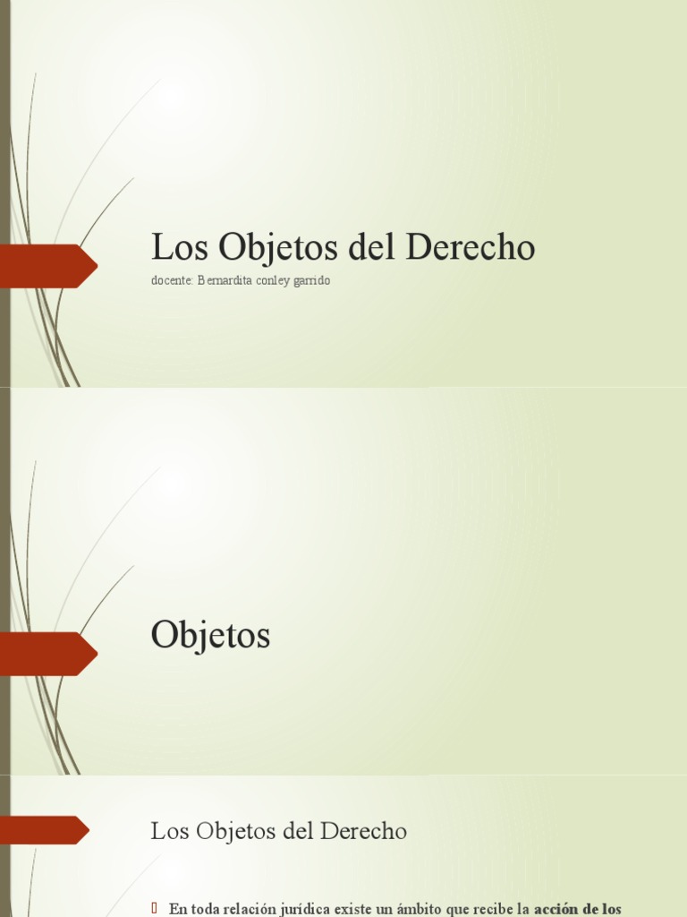 Los Objetos Del Derecho | PDF | Propiedad | Derecho civil (sistema legal) Los Objetos Del Derecho | PDF | Propiedad | Derecho civil (sistema legal)