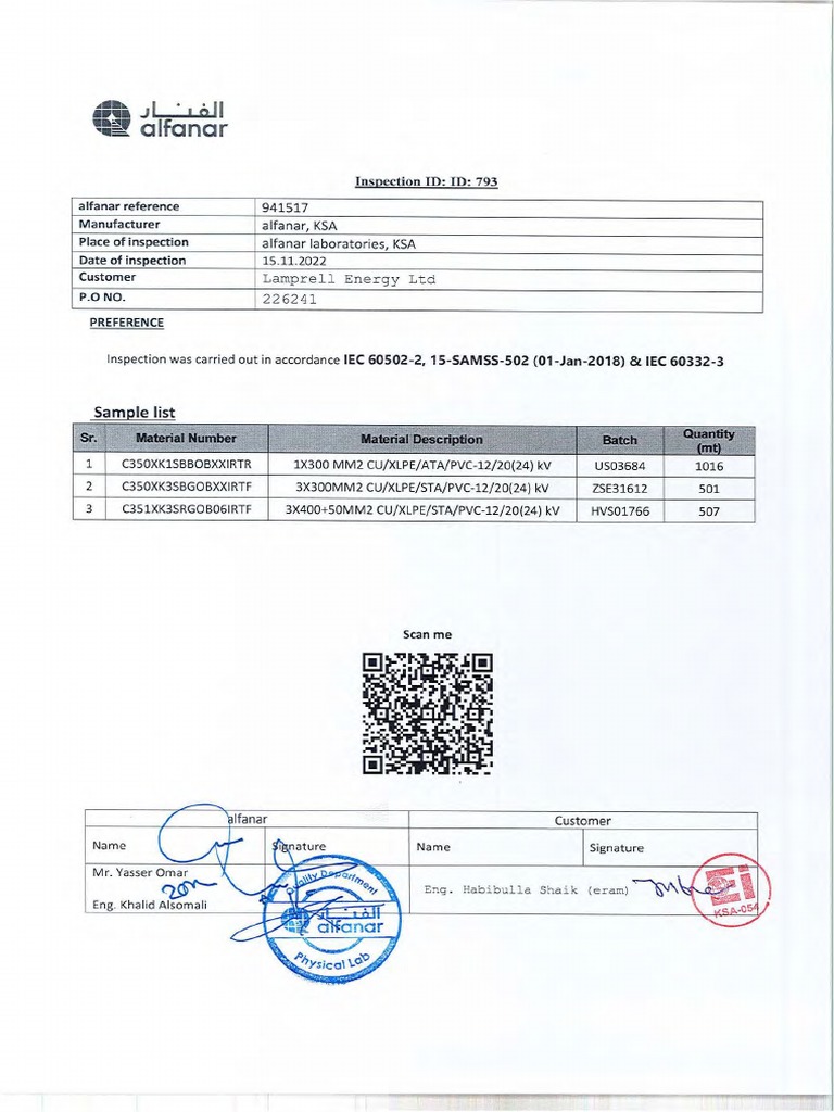 Attach # 1. Final Inspection Test (FAT) Reports Witnessed | PDF ...