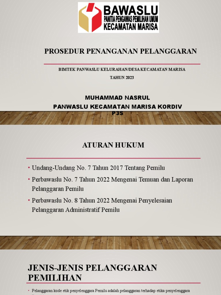 Materi Bimtek PKD Prosedur Penanganan Pelanggaran 2023 | PDF