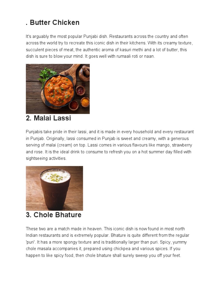 Punjab Foods | PDF | Indian Cuisine | South Asian Cuisine