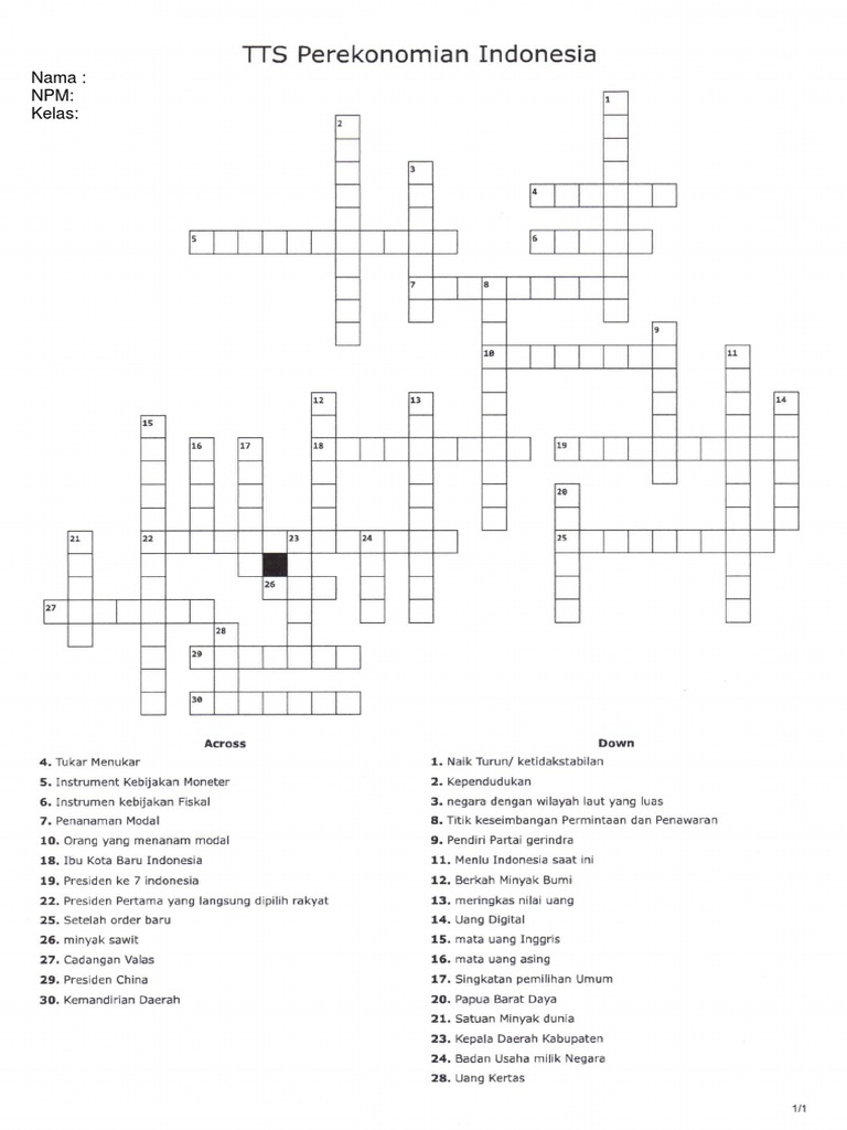 TTS Perekonomian Indonesia | PDF