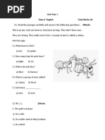 Class 4 ICSE Sample Paper | PDF | Grammar | Linguistics