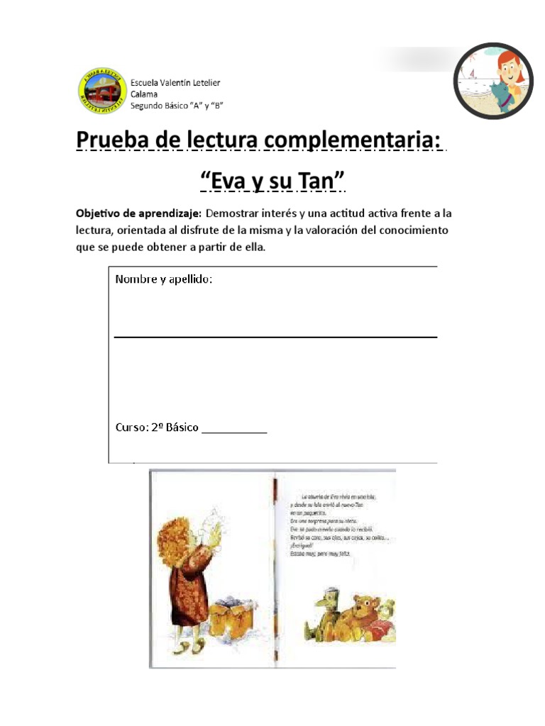 Prueba LIBRO Eva y Su Tan 2023 | PDF