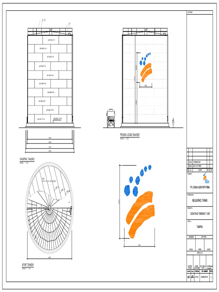 DWG Cat Tangki Tank 2200 T Ms | PDF