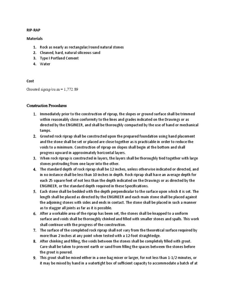 Rip Rap Pdf Rock Geology Materials