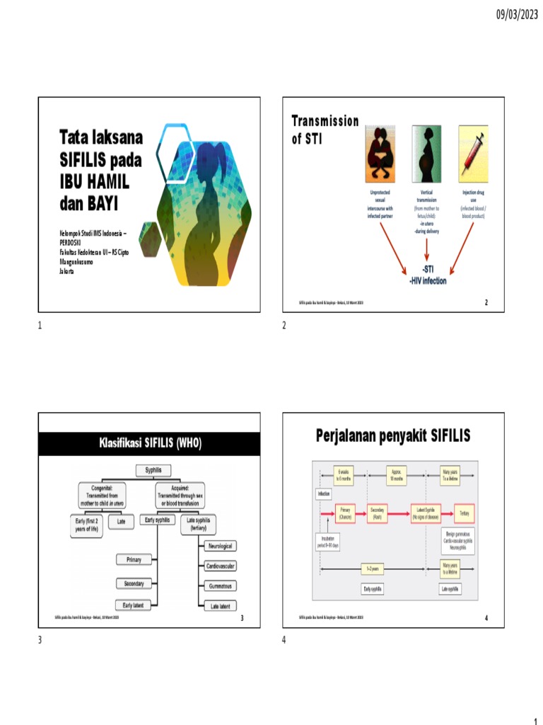 Tata Laksana SIFILIS Pada Ibu Hamil Dan Bayinya Bekasi, 10 Maret | PDF