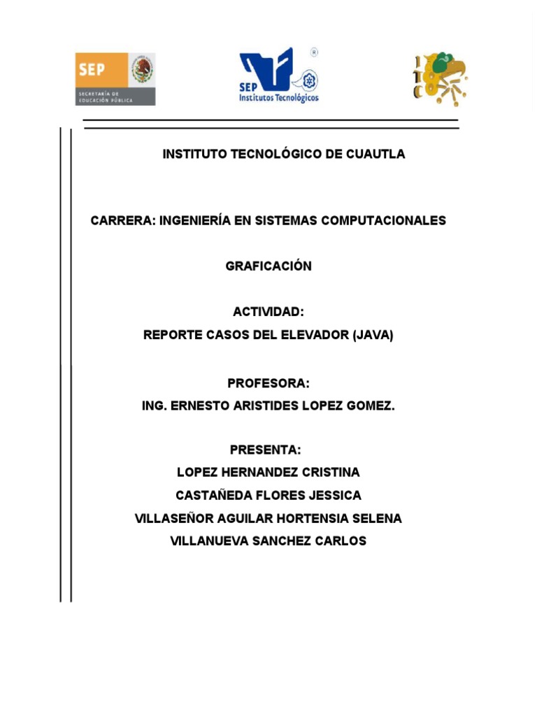 Reporte Casos Del Elevador (Java) | PDF | Java (lenguaje de programación) | Simulación