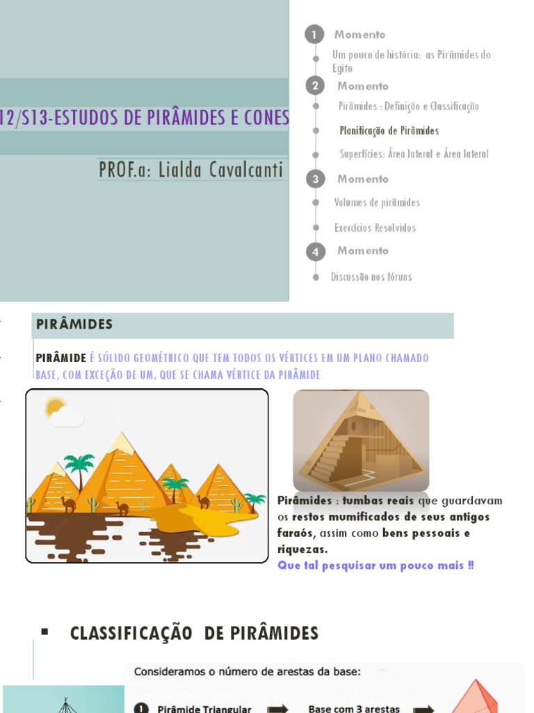 Ppt -Pirâmides Lialda. 2022 | PDF | Triângulo | Geometria do Plano ...
