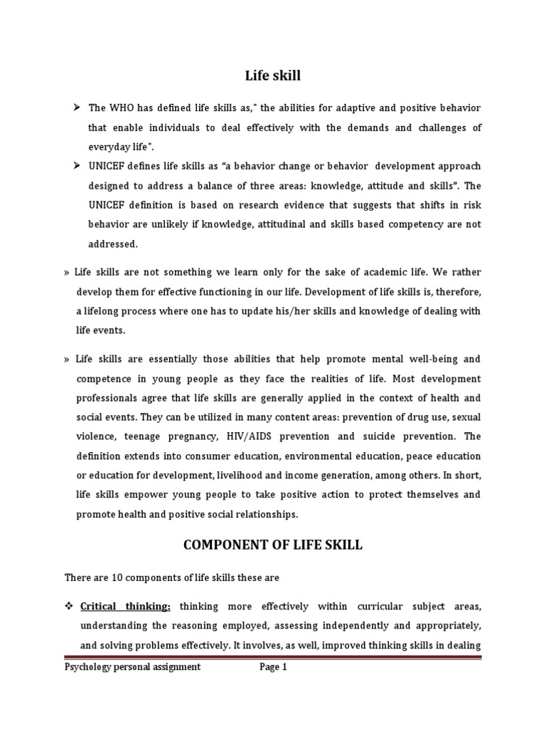 Unity Psychology Assignment 2 Pdf Self Concept Thought 6266